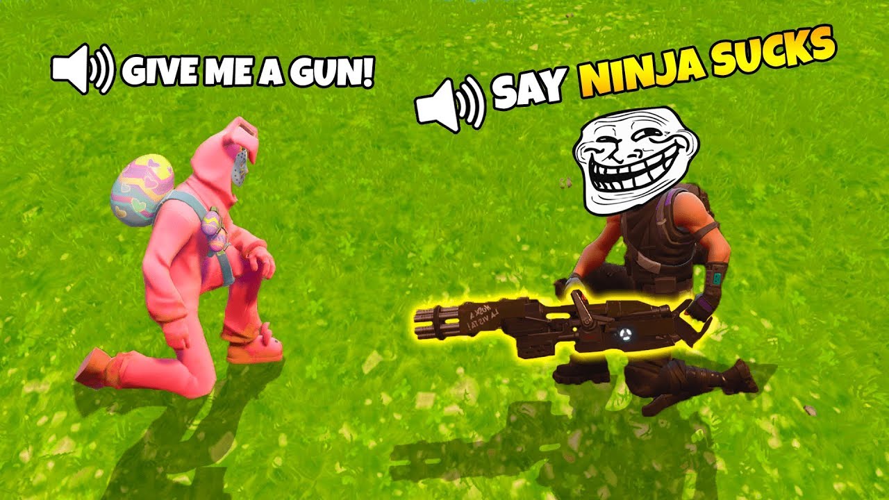 Say NINJA SUCKS For a GUN | Voice Chat Trolling - YouTube