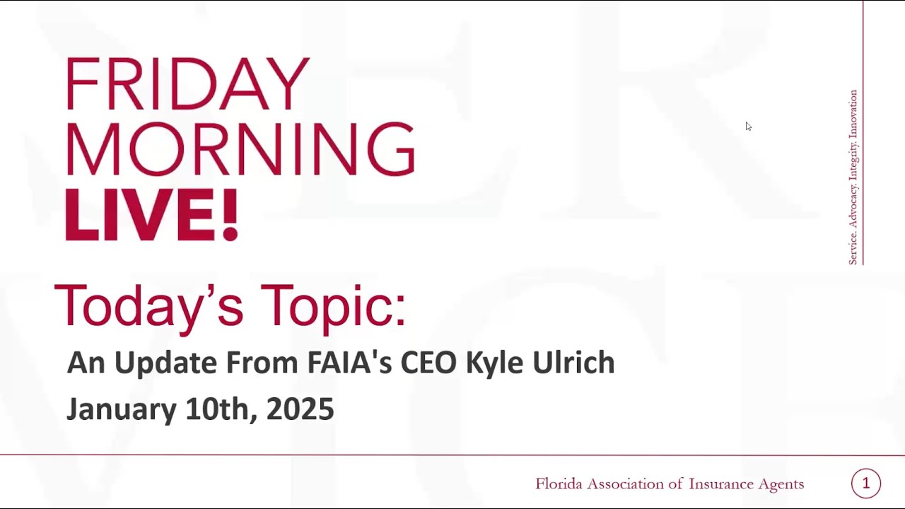Friday Morning Live! With FAIA’s President & CEO Kyle Ulrich (2025 ...