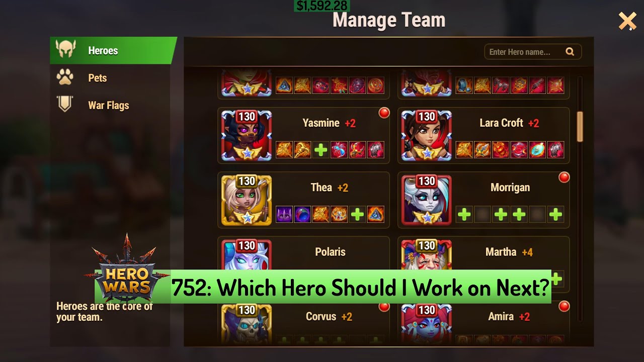 Let's Play Hero Wars 752: Now I Need to Decide Which Hero to Work on ...