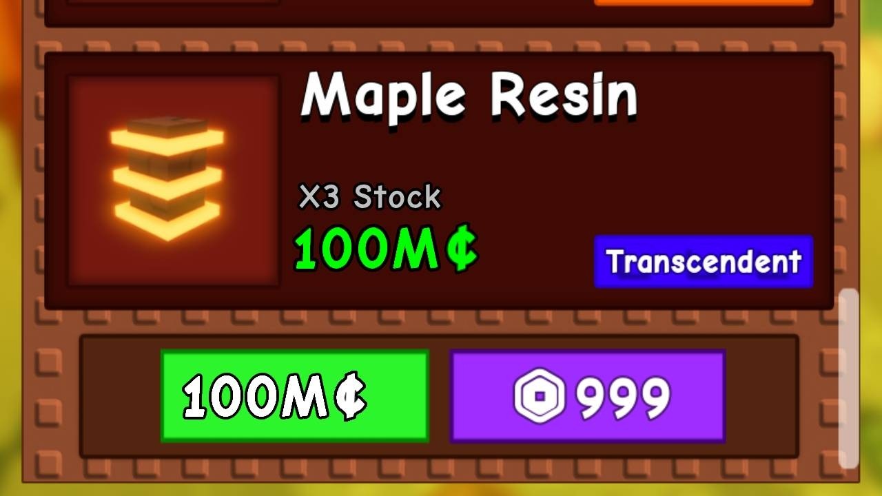 How to Get NEW *FREE* TRANSCENDENT Maple Resin FAST... in Grow a Garden ...
