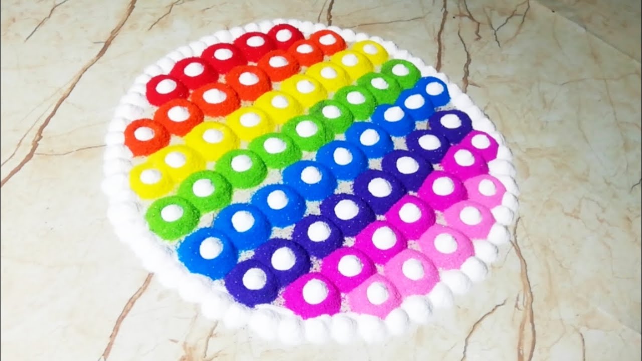 easy and beautiful rangoli |simple and small rangoli |cute and ...