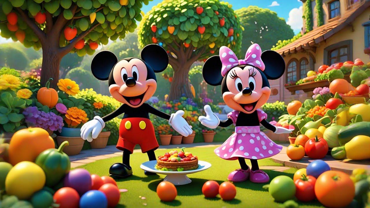 🐭🥕🍅 Mickey Mouse and the Magical Veggie Feast! 🌽 | Fun Kids Story Poem ...
