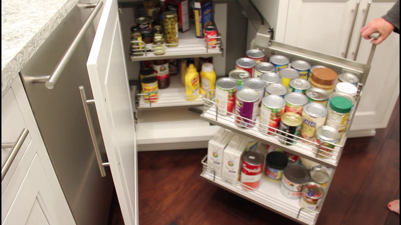 Corner Cabinet Storage Solution - YouTube