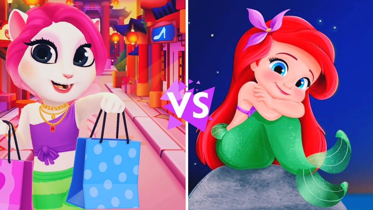 Episode 02 • My Talking Angela 2 Recreating The Little Mermaid Ariel ...