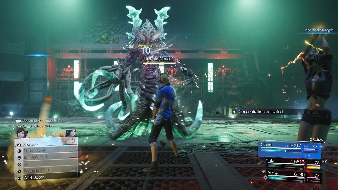 FINAL FANTASY VII REBIRTH Diabolic Variant Boss Fight Hard Mode - YouTube