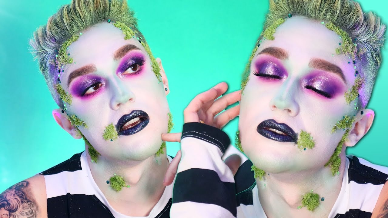GLAM BEETLEJUICE HALLOWEEN MAKEUP | JOHNNY ROSS - YouTube