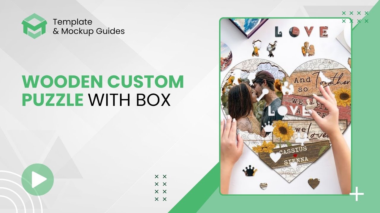 Tutorial Video I How To Use Mockup File For Wooden Custom Puzzle With ...