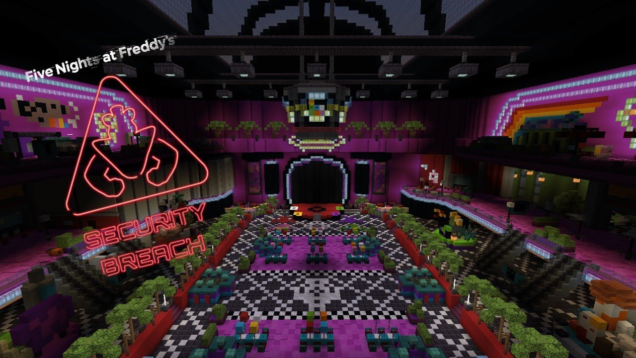 Minecraft FNAF Security breach map (Part 4) Atrium - YouTube