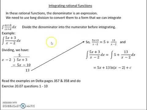 Integrating rational functions - YouTube