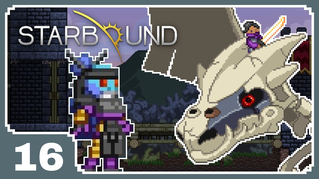 Starbound 1.4 Warrior #16: The Bone Dragon and Asuterosaberu DX - YouTube