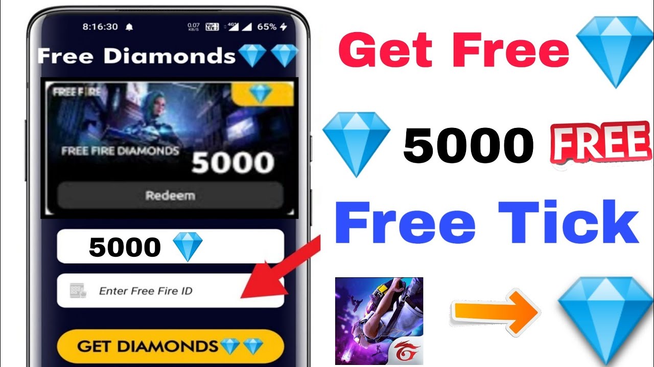 How To Get Free 5000 Diamonds Daily In Free Fire ! Free Fire Free ...