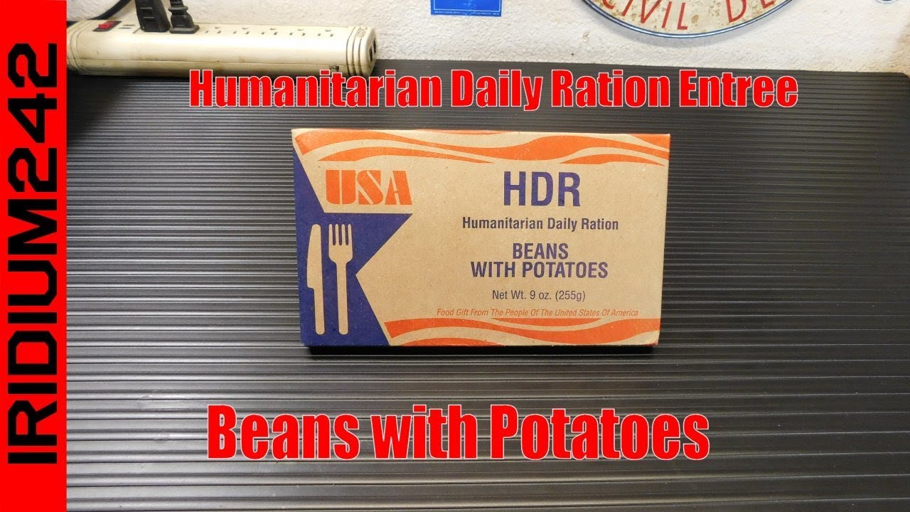 Humanitarian Daily Ration Entree: Beans with Potatoes! - YouTube