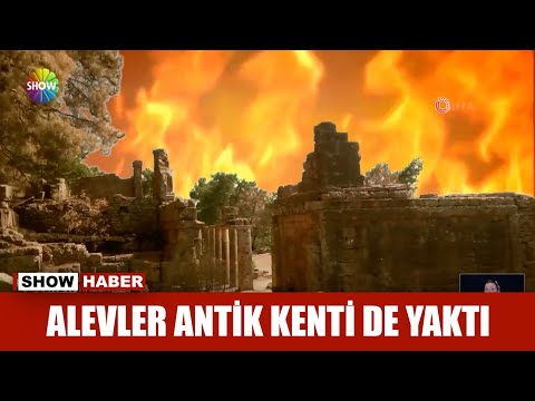 Alevler antik kenti de yaktı