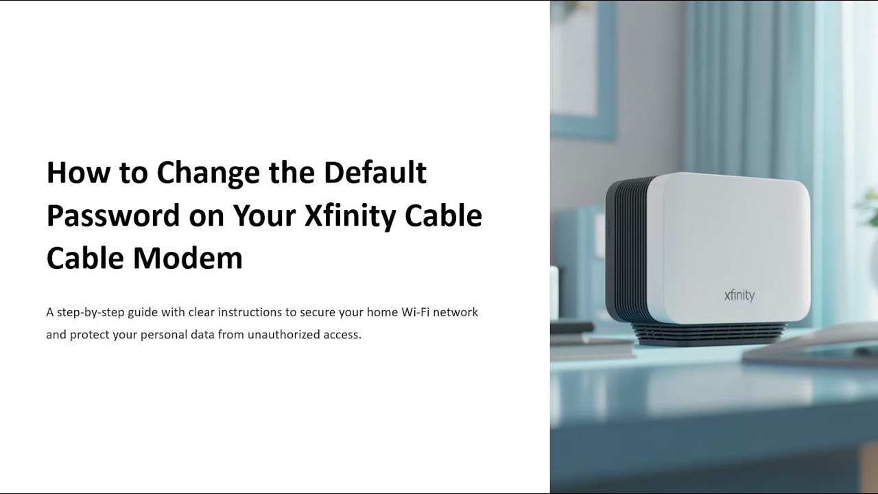 How to Change the Default Password on Your Xfinity Cable Modem - YouTube
