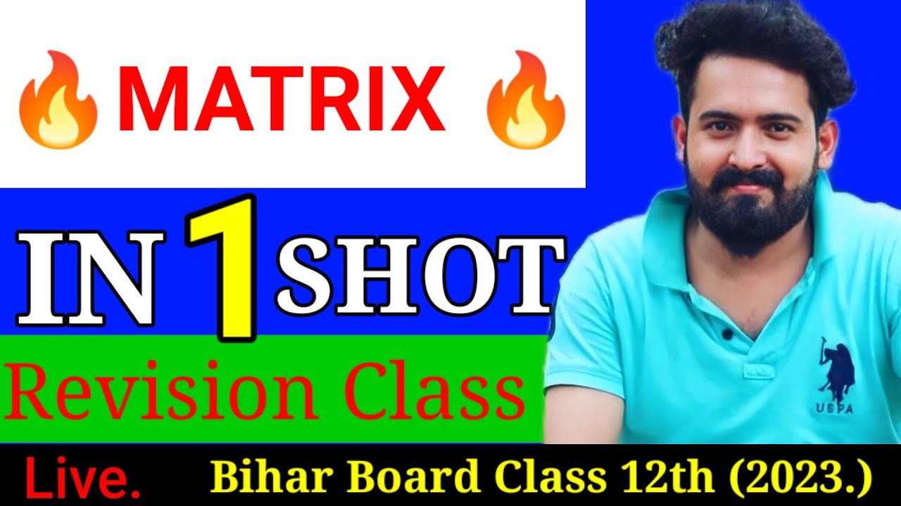 Matrix // 12th Class // Crash Course // By: Deepak Sir - YouTube