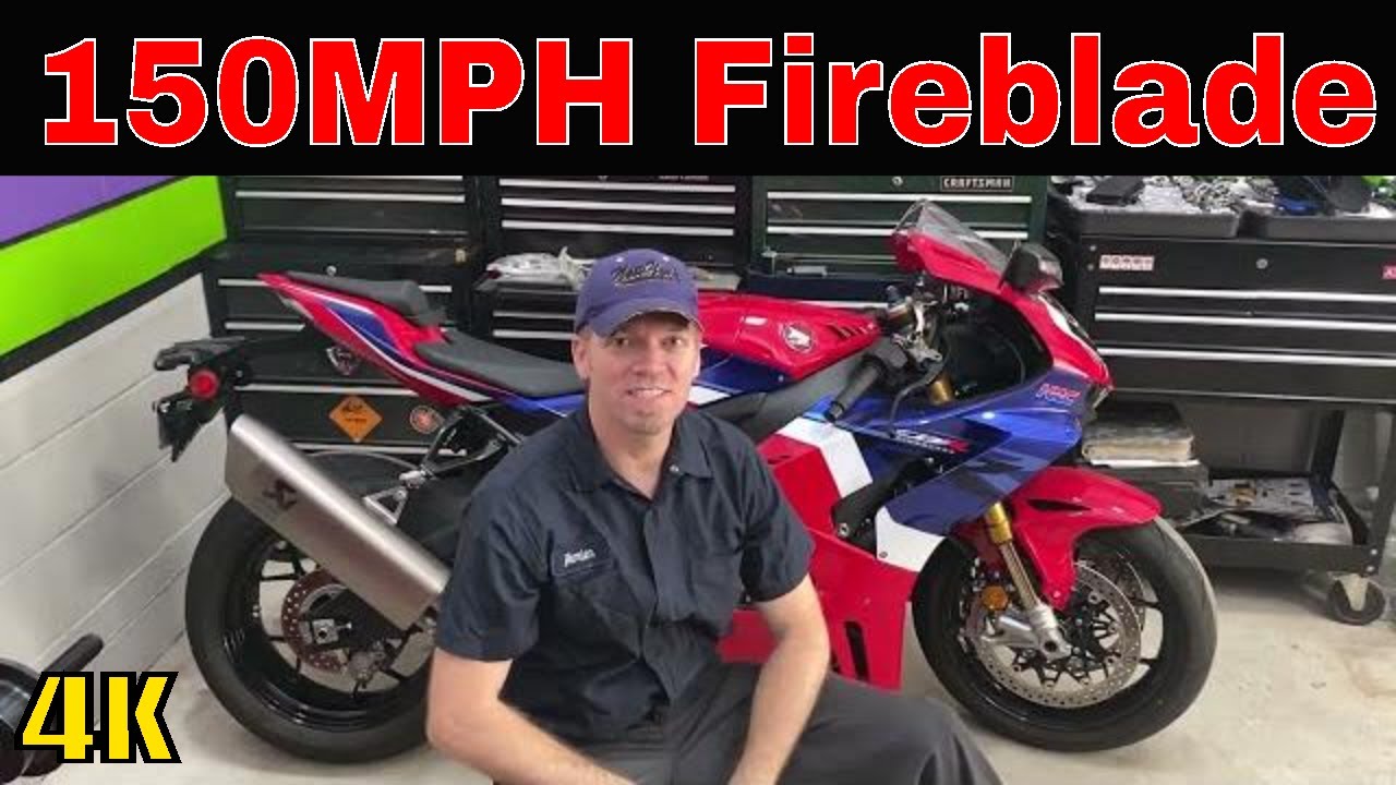 What does 150 MPH look like on a Honda CBR Fireblade RRRSP - YouTube