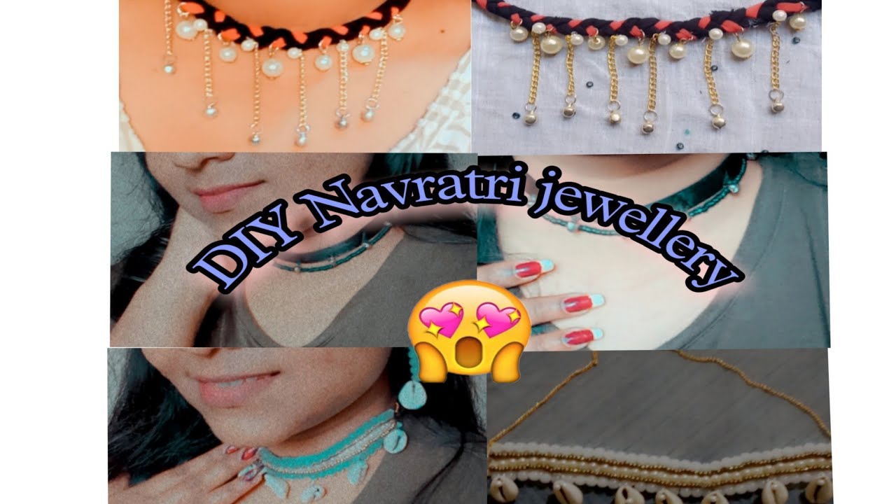 5 Handmade Navratri jewellery making at home | Creative Diy Jwelery ...
