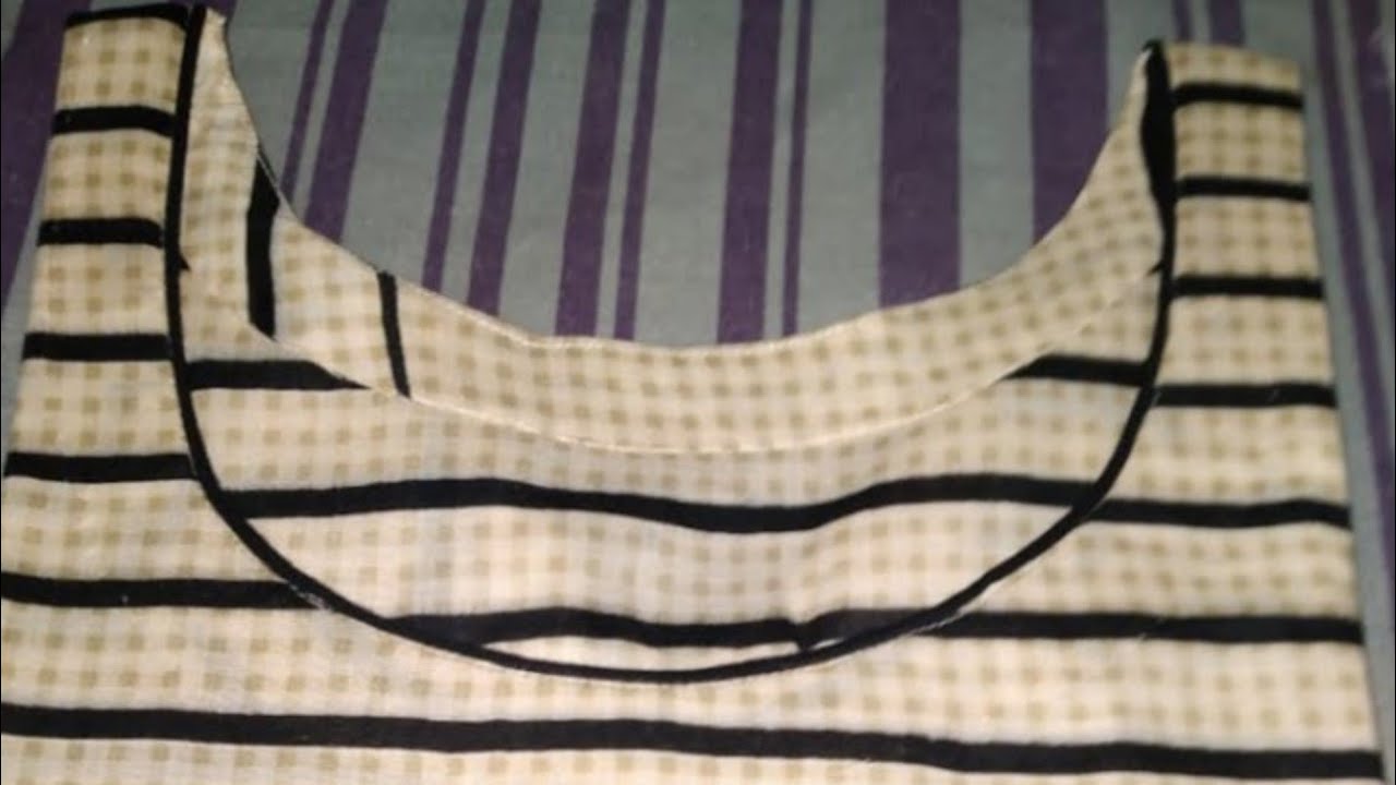 How to Attach Piping on Round Neck|| Perfect round neck with piping ...