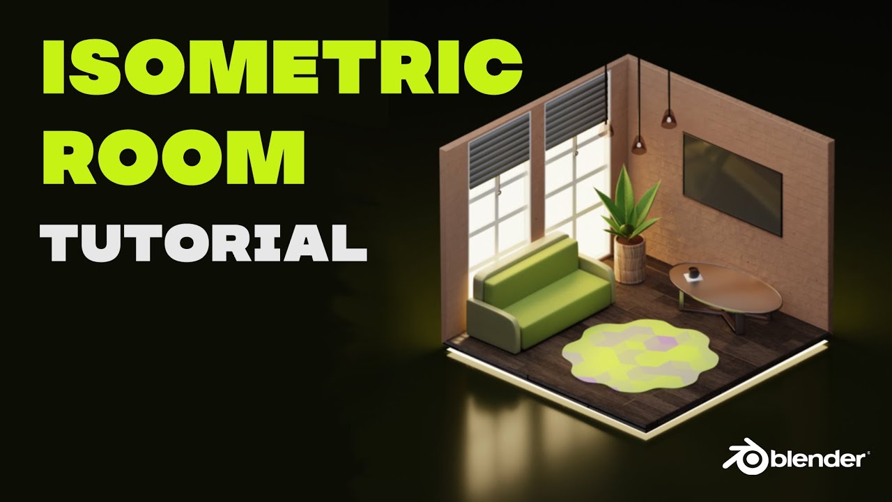 Isometric room 3D Blender tutorial - YouTube