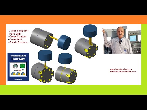 17 - MASTERCAM 2021 C EKSEN KONTUR - C EKSEN DELİK İŞLEME BÖLÜM - 1