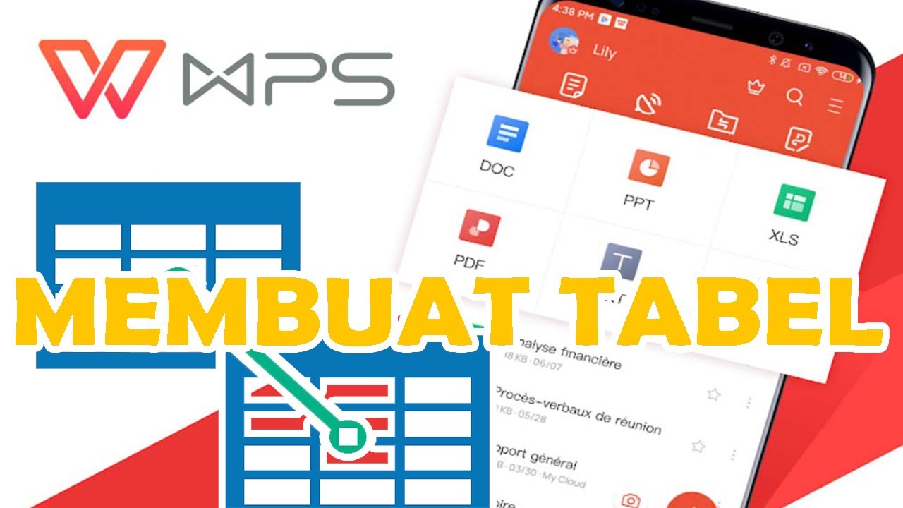 Cara Membuat Tabel di WPS Office pakai HP Android - YouTube