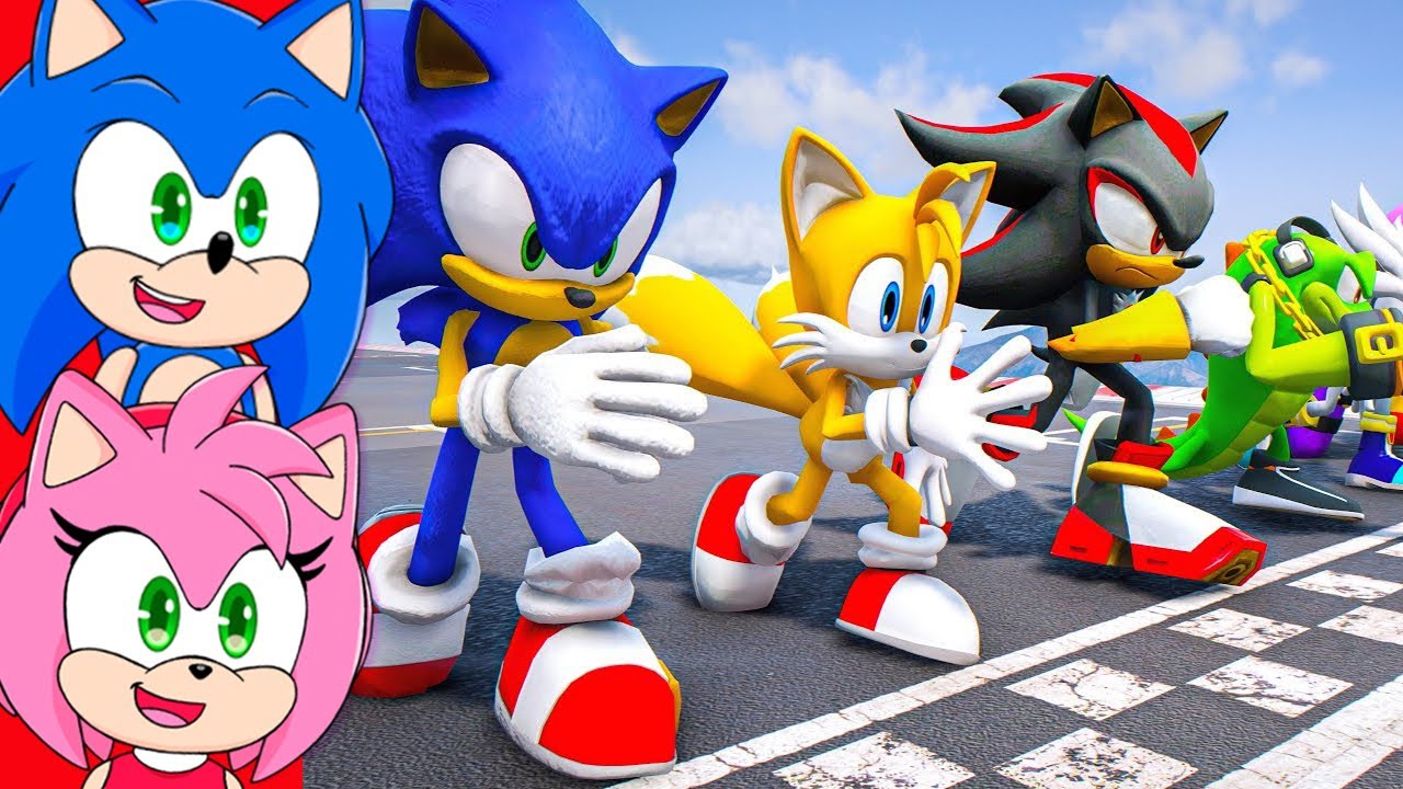 Sonic and Amy watch SONIC THE HEDGEHOG TEAM Running Challenge #570 ...
