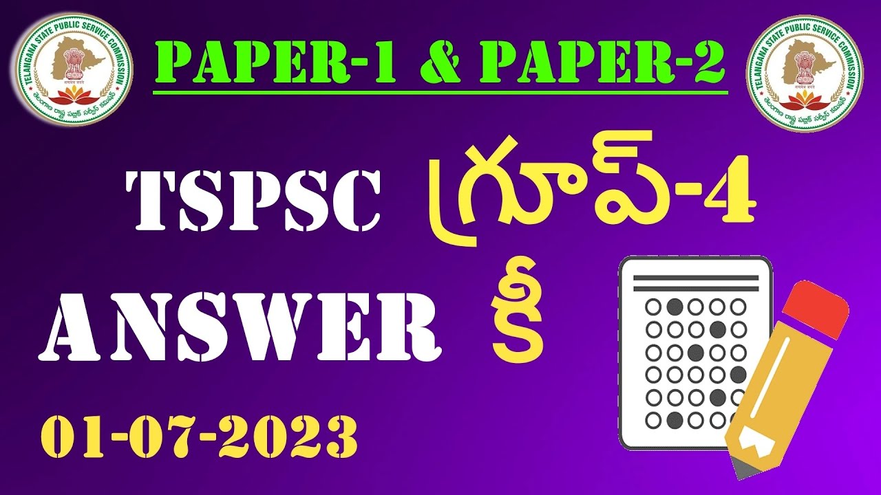TSPSC Group 4 Answer Key 2023 YouTube tspsc-group-4-answer-key-2023-youtube