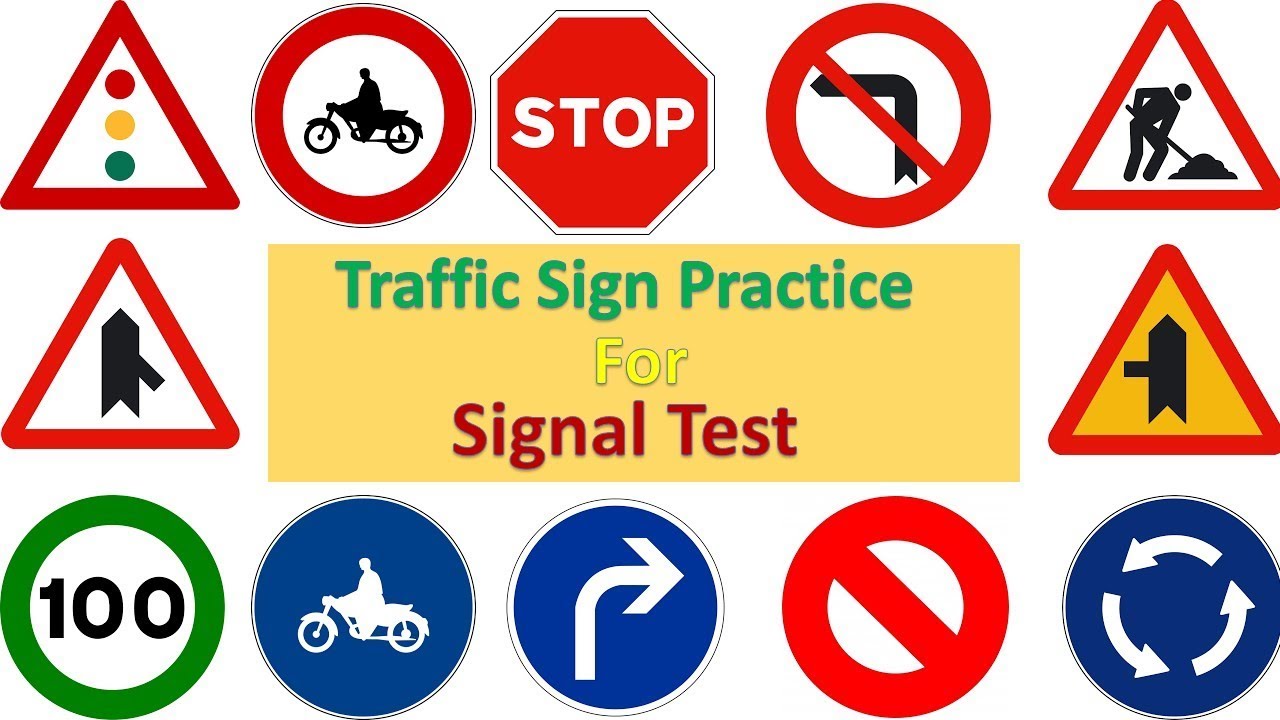 Road Sign for Driving License Signal Test Part-1 - YouTube