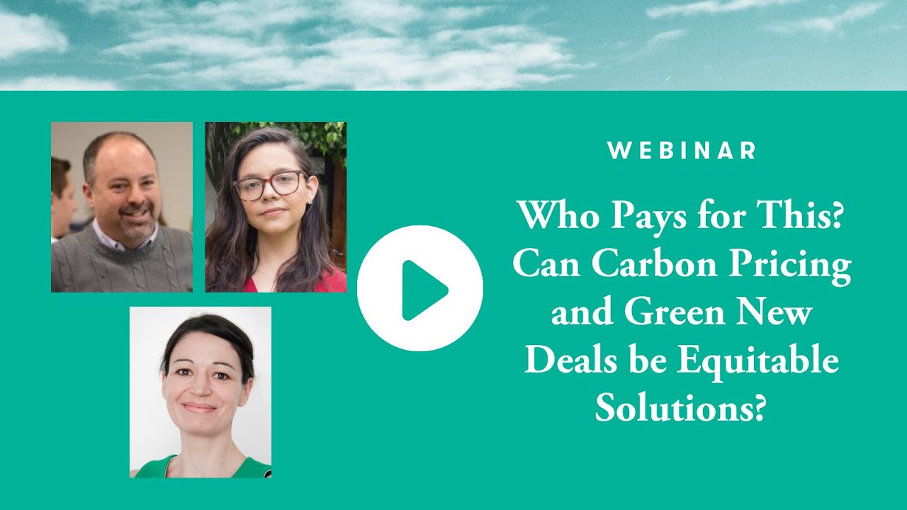 Who Pays for This? Can Carbon Pricing and Green New Deals be Equitable Solutions? - YouTube