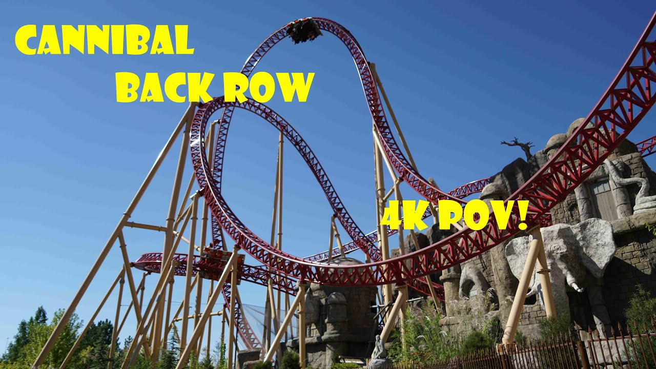 Lagoon Amusement Park Cannibal Roller Coaster Back Row 4K POV - YouTube