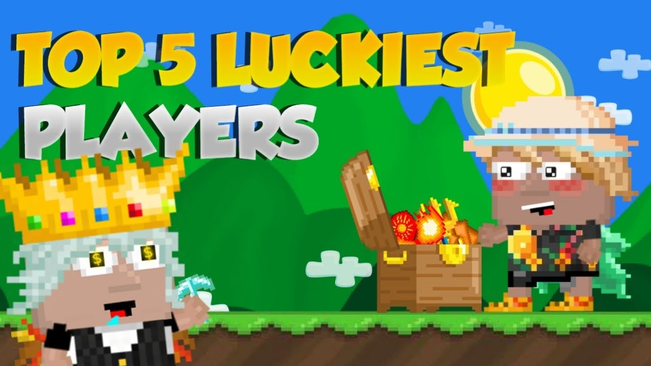 TOP 5 LUCKİEST PLAYER ( SUPER LUCKY ) | GrowTopia - YouTube