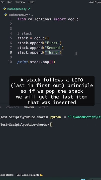Stack & Queue Data Structures In Python. - YouTube