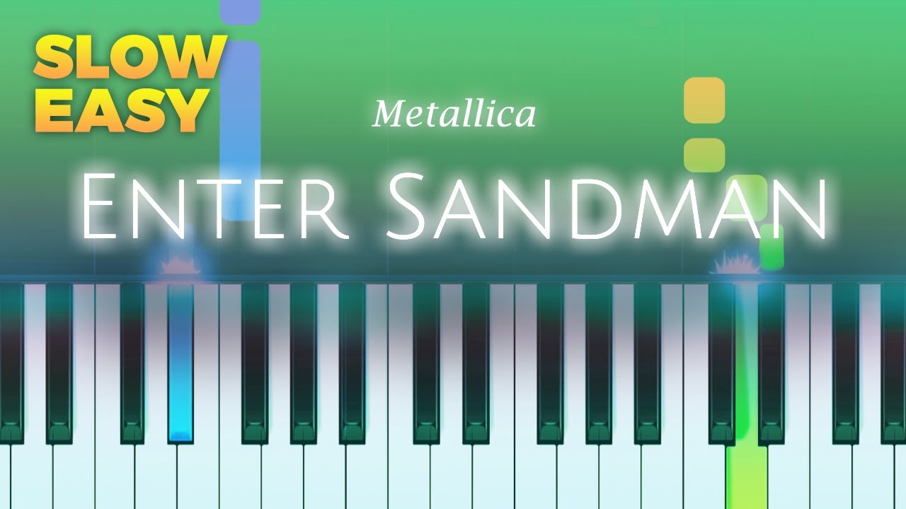 Metallica - Enter Sandman - SLOW EASY Piano TUTORIAL by Piano Fun Play ...