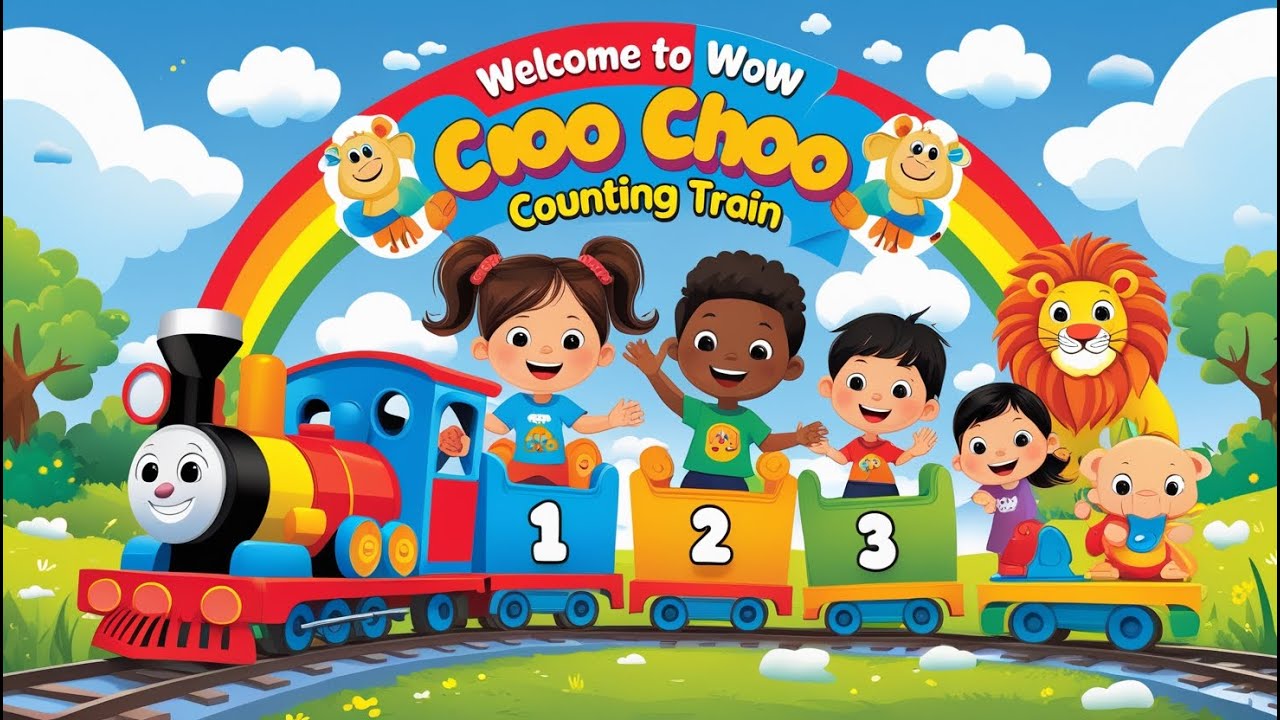 Welcome To Wow Kids || Choo Choo Counting Train || Nursery Songs For ...