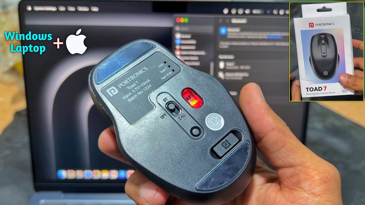 MacBook ke liye Best Bluetooth Wireless Mouse | Portronics Toad 7 - YouTube