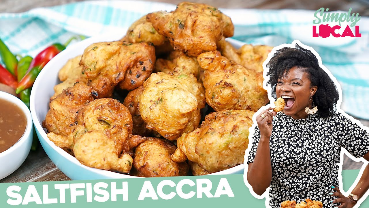 Saltfish Accra with Homemade Tamarind Sauce - YouTube