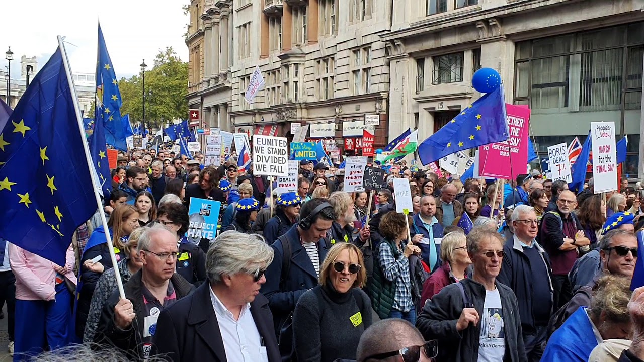 Brexit Protest in London (19th October 2019) - YouTube