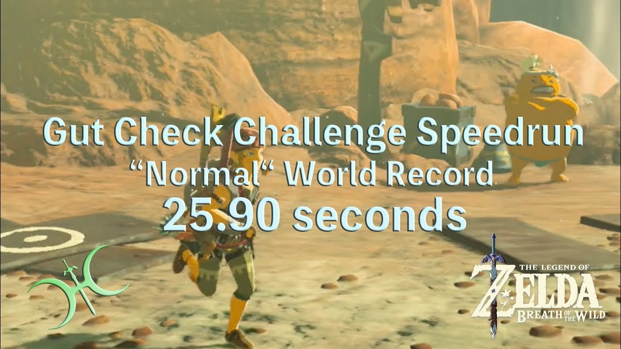 【The Legend of Zelda - Botw】Gut Check Challenge speedrun 25.90 seconds ...