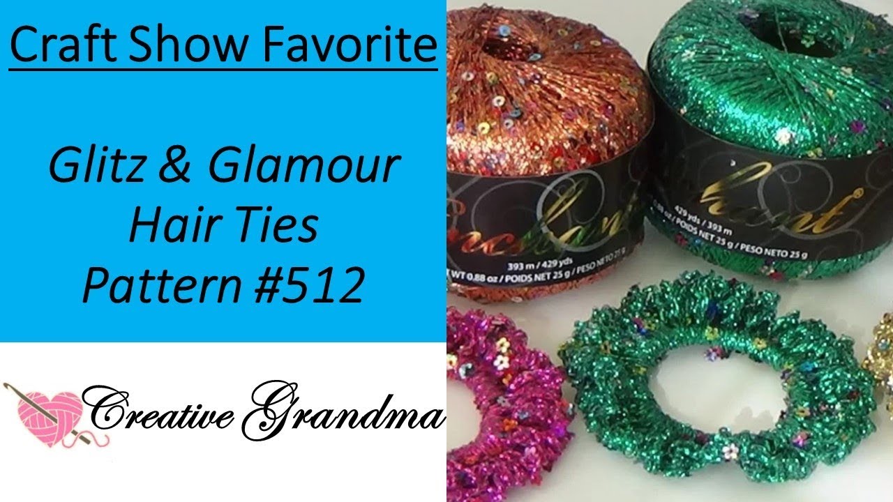 Glitz and Glamour Holiday Hair Ties (Free Pattern) Premier Yarns ...