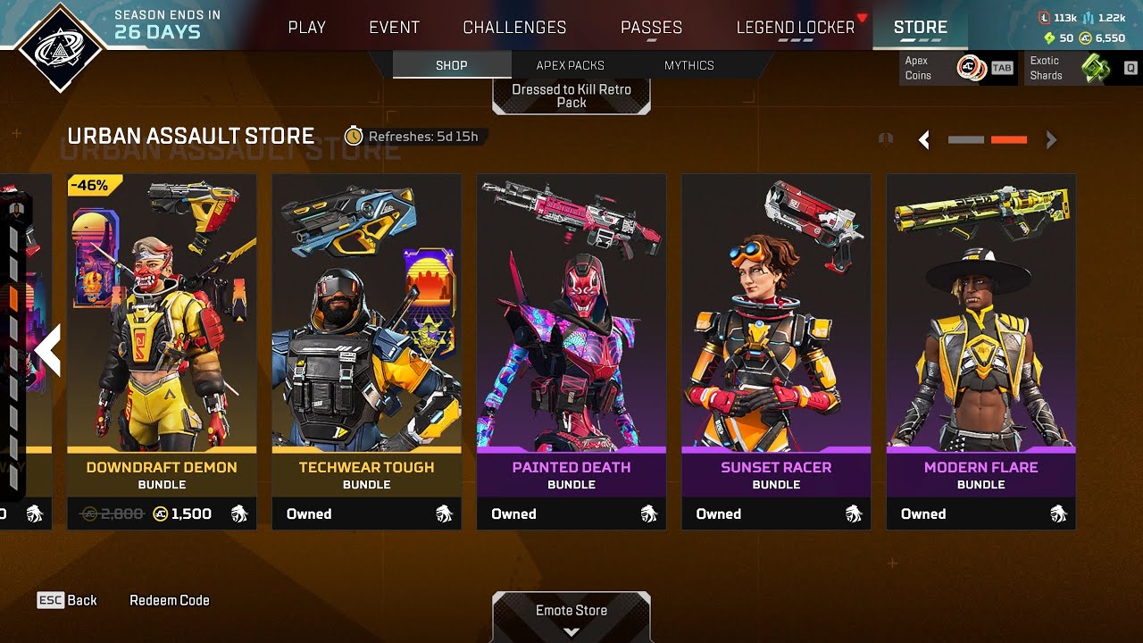 URBAN ASSAULT Store: Returning Collection From Season 20 | APEX Legends ...