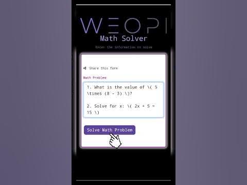 Solve math problems with ease using Weopi.com!🤩#website #AItutorials #weopi #freeai #ai #aitool ...