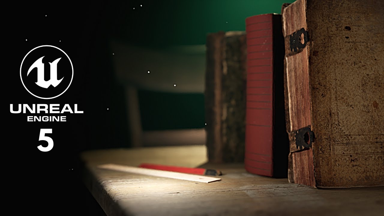 Unreal Engine 5 - Table of Books using only Megascans - YouTube
