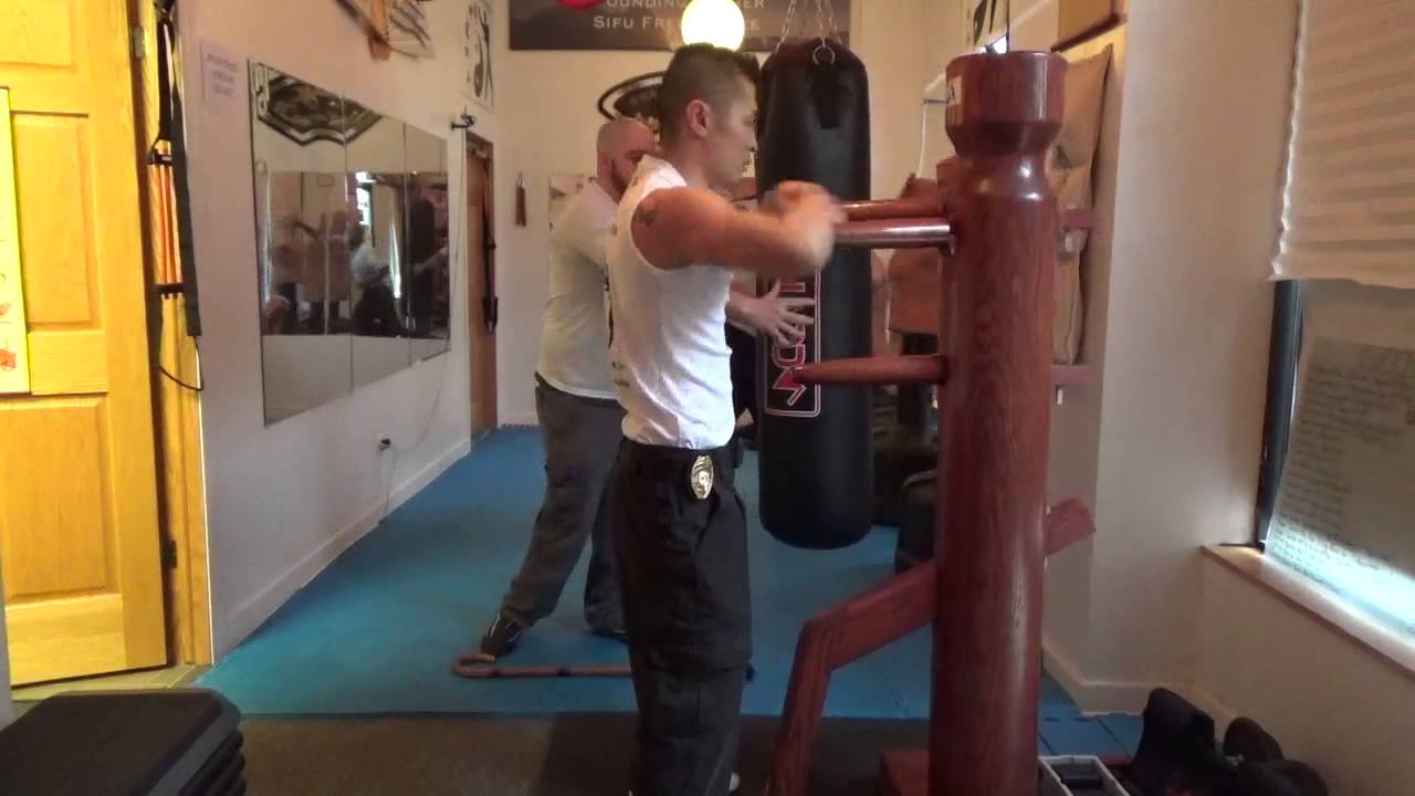 Wooden Sparring Partner Training #2 - YouTube