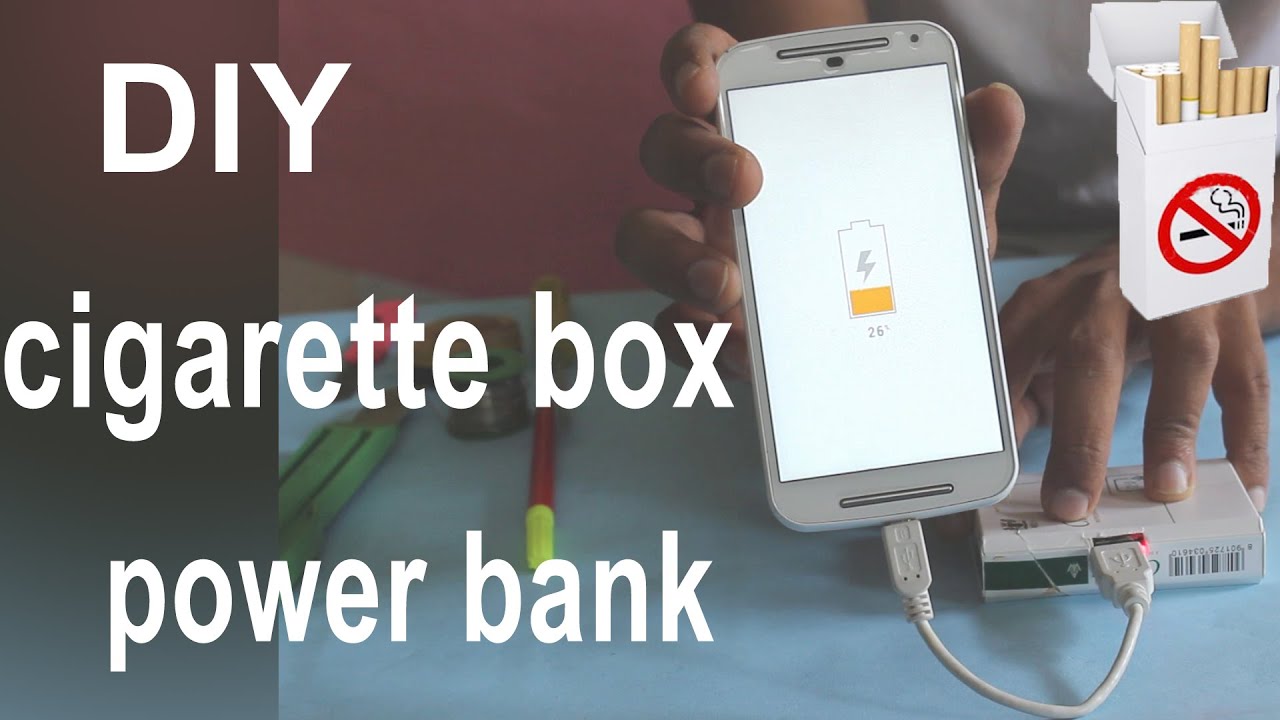 How To Make Cigarette Box Power Bank (Home Made) - YouTube