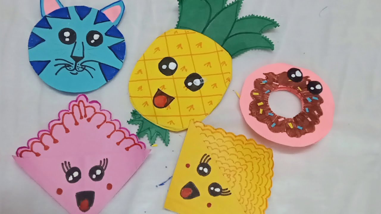 How to make paper book mark| cartoon |cute|| DIY| - YouTube