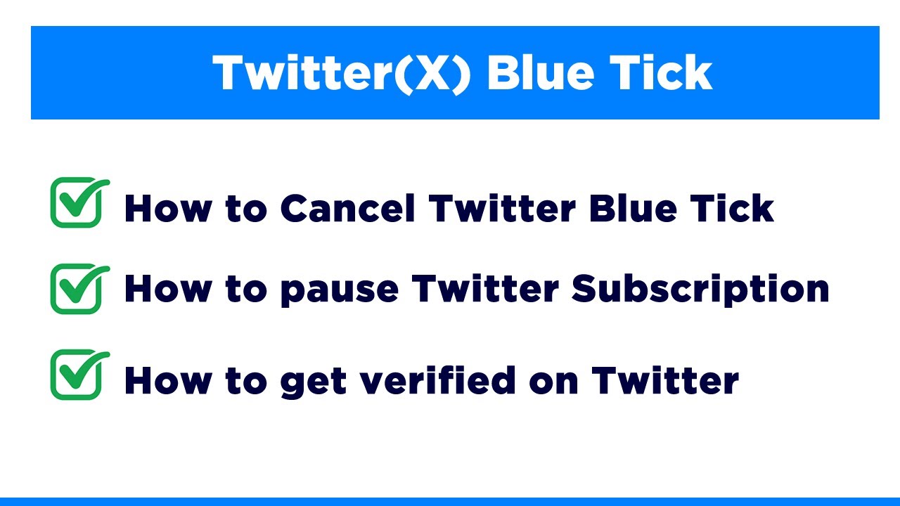 How to Disable/Cancel Twitter(X) Blue Tick 2023 - YouTube