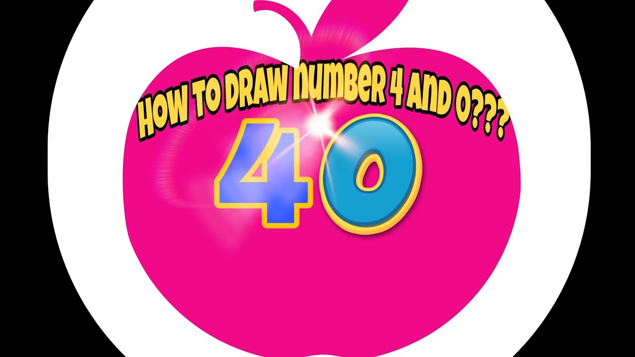 HOW TO DRAW NUMBER 4 AND ZERO - YouTube