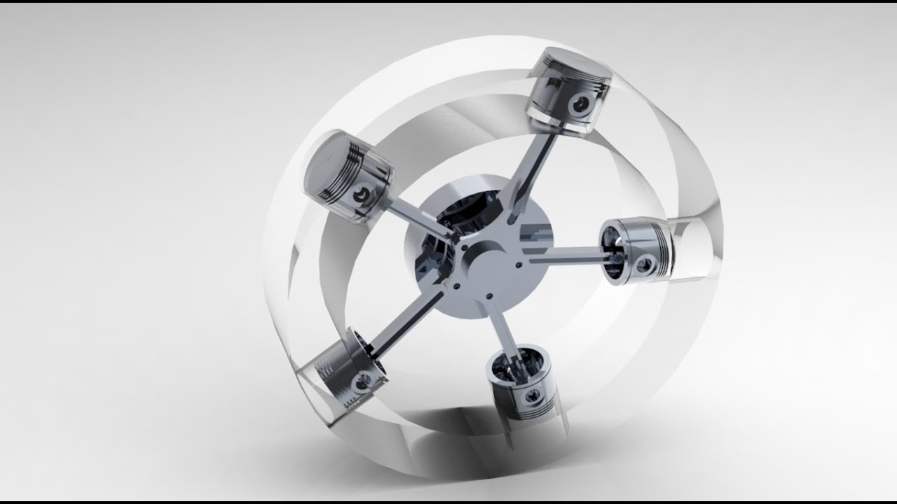 RADIAL ENGINE DESIGN IN CREO || CAD PROJECTS - YouTube