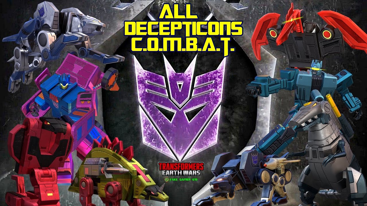 ALL DECEPTICON COMBAT CHARACTERS AND WEAPONS - TRANSFORMERS EARTH WARS ...