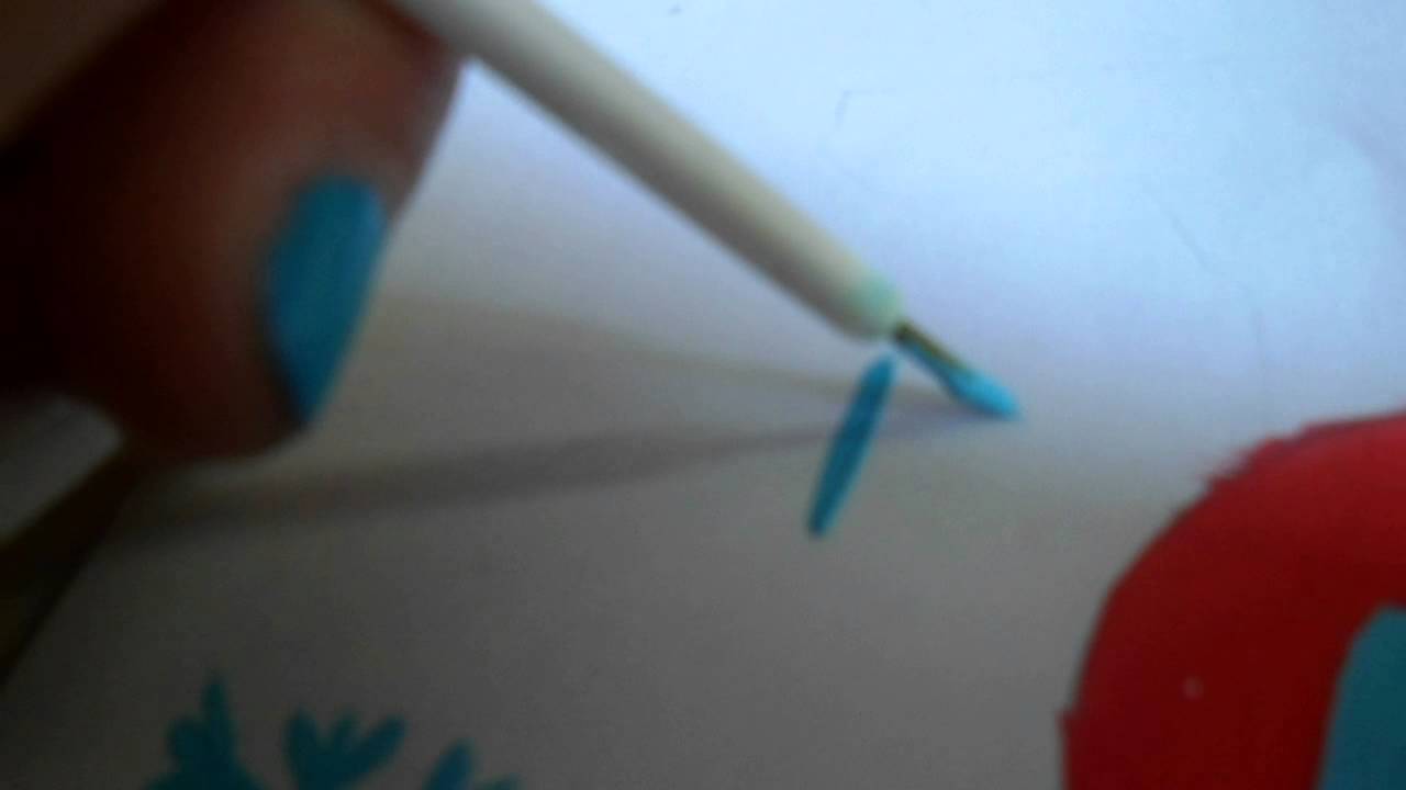 How to paint a snowflake - YouTube